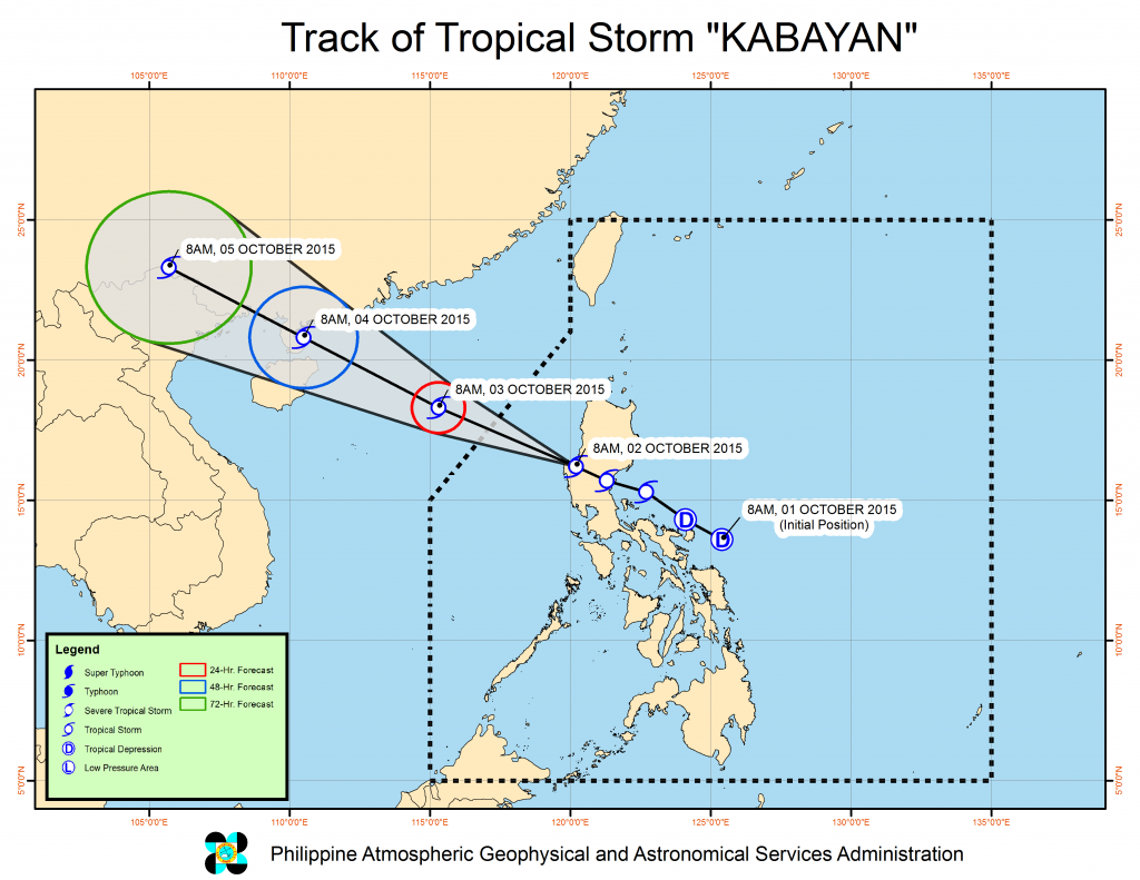 TS ‘Kabayan’ exits landmass; heads towards West Philippine Sea