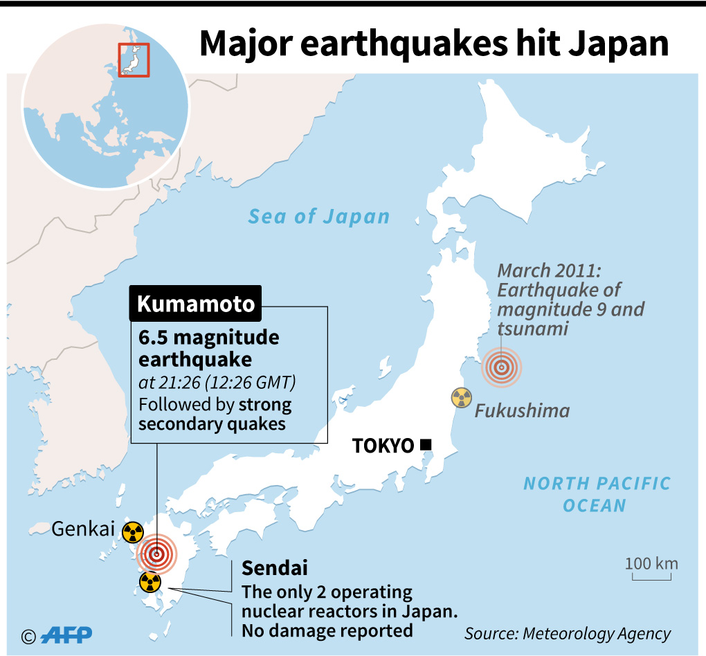 Strong quake in southwestern Japan kills nine, topples homes