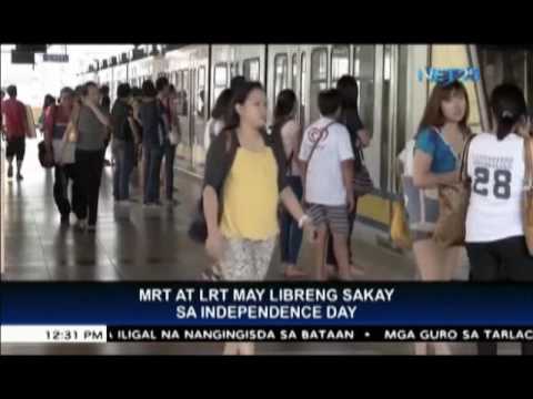 MRT at LRT, may libreng sakay sa Independence Day