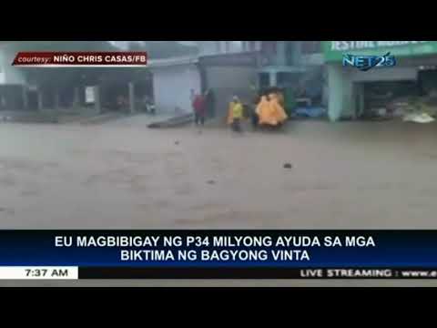 EU magbibigay ng P34M ayuda sa mga biktima ng bagyong "Vinta"