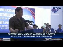 President Duterte won’t extend term, to step down in 2022 - Eagle News