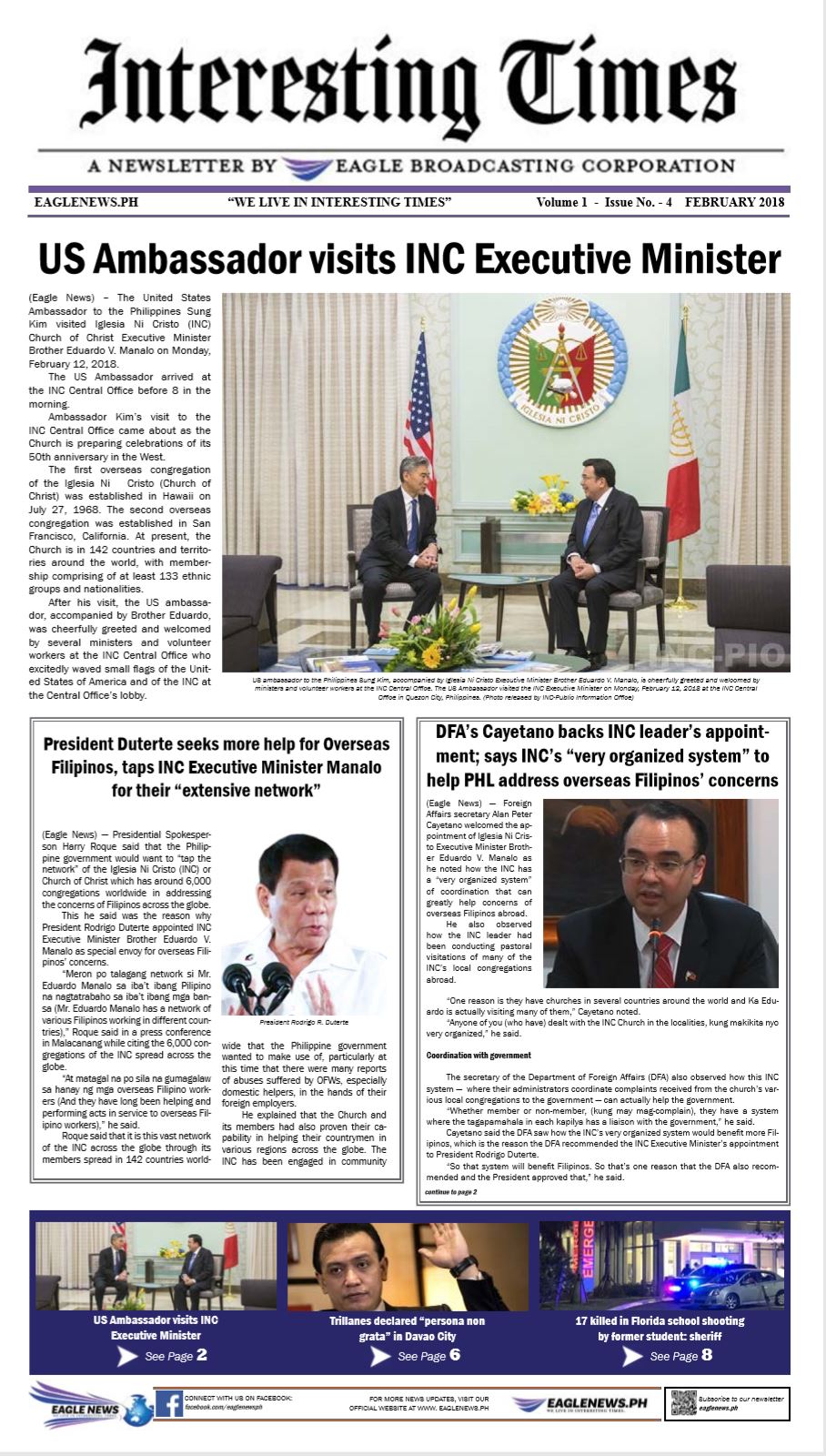 Feb-2018-Interesting-Times-whole-front-page - Eagle News