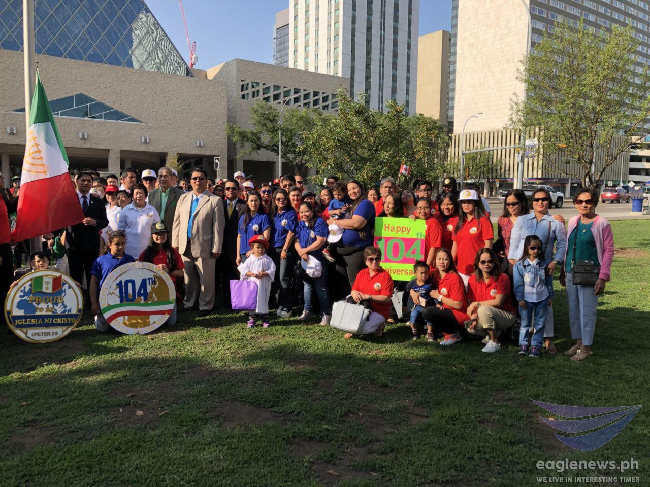 In photos: INC flag raising in front of Edmonton, Canada City Hall on ...