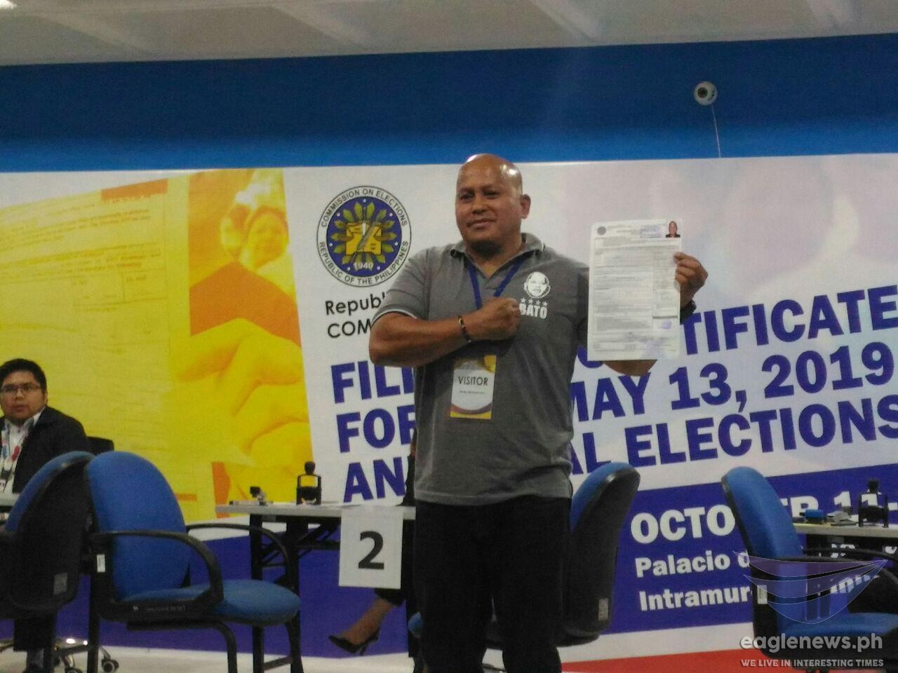 Bucor chief "Bato" files his COC as senatorial bet for May 2019 polls