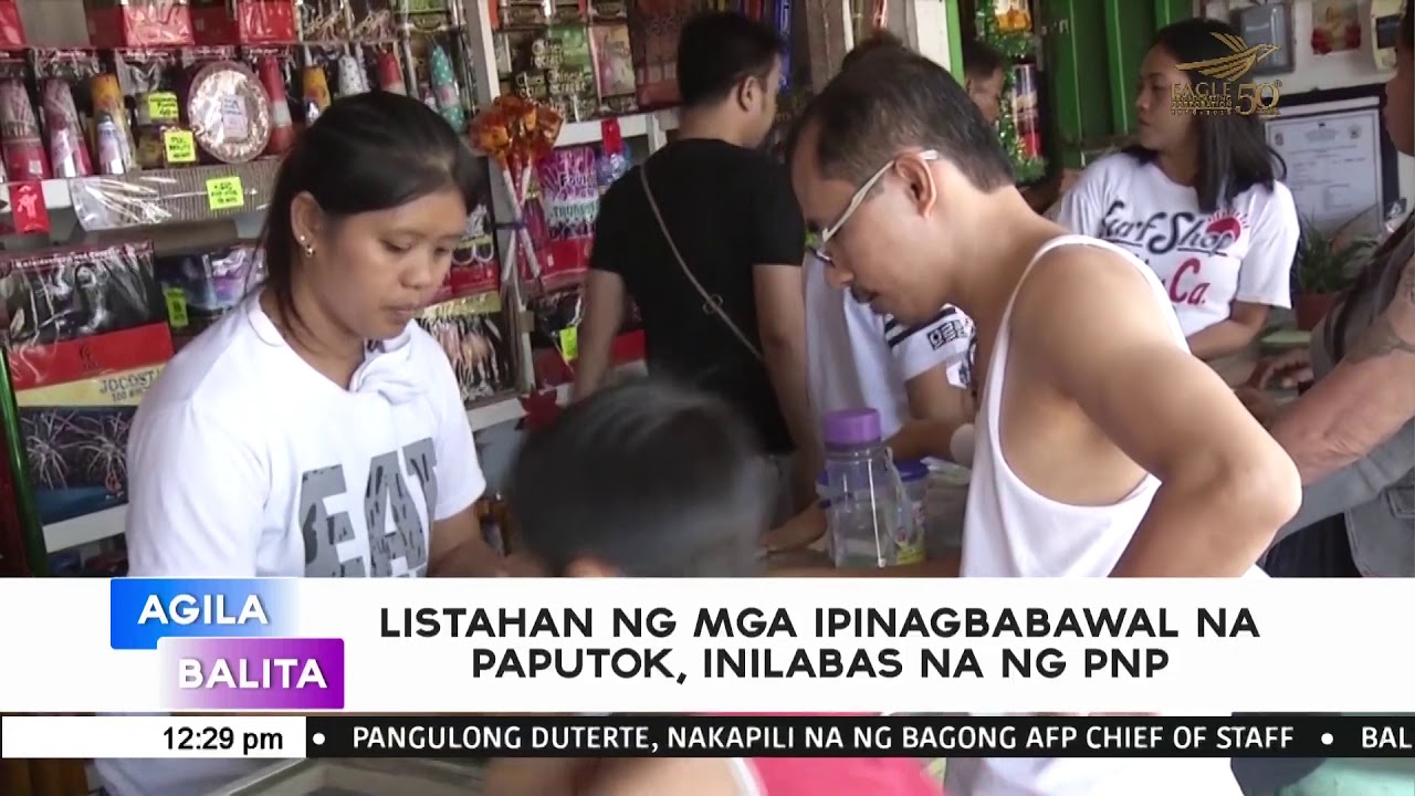 Listahan ng mga ipinagbabawal na paputok, inilabas na ng PNP