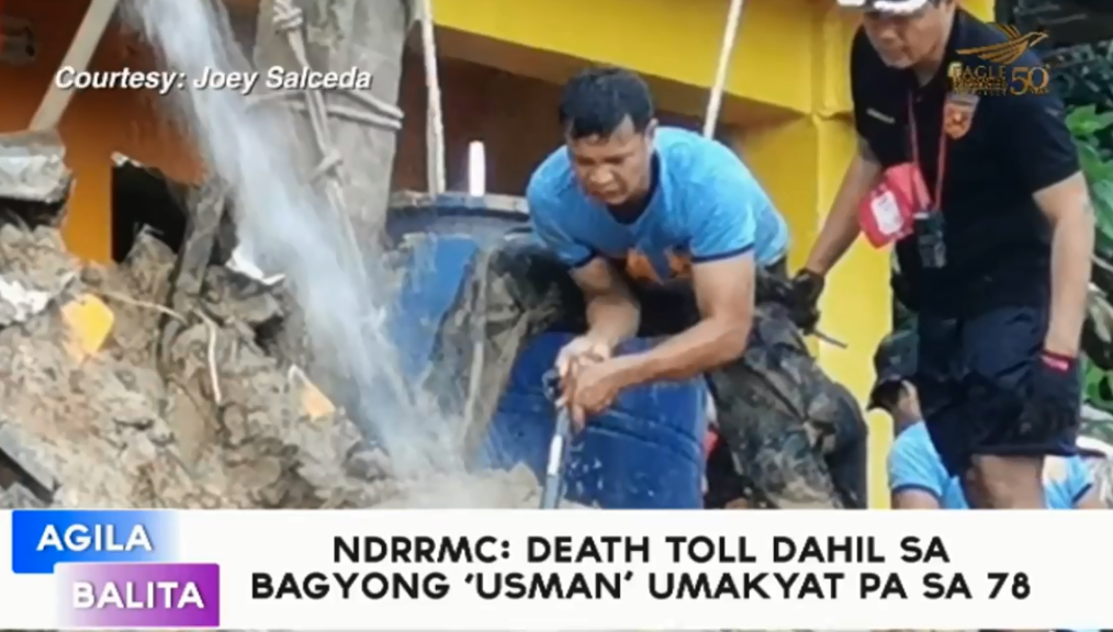 Bilang ng nasawi dahil sa Bagyong ‘Usman’ umakyat pa sa 78 - NDRRMC