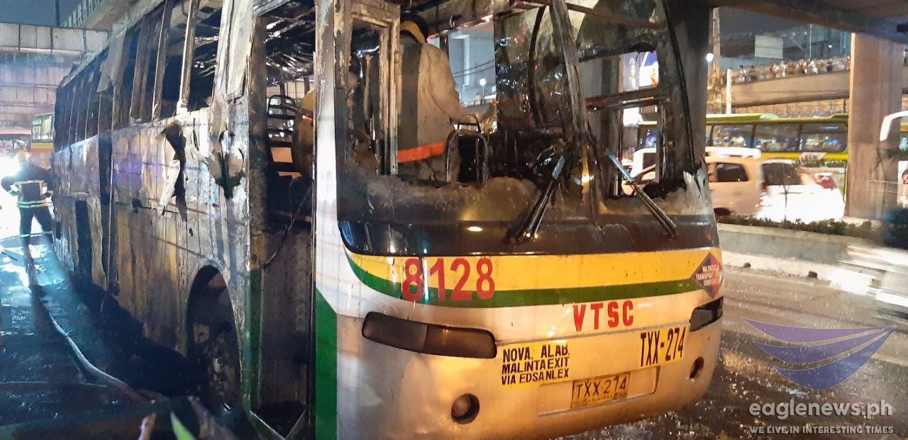 In photos: What remained of a passenger bus after it burst into flames ...