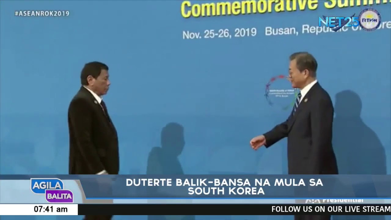 Pres. Duterte back in Manila after successful trip in S. Korea, invites ...
