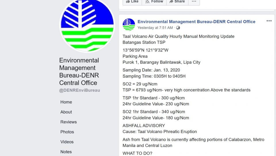 DENR report on Batangas air quality - Eagle News