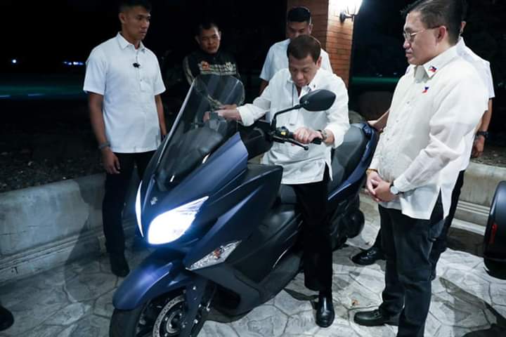 In photos: Duterte rides motorcycle in PSG compound