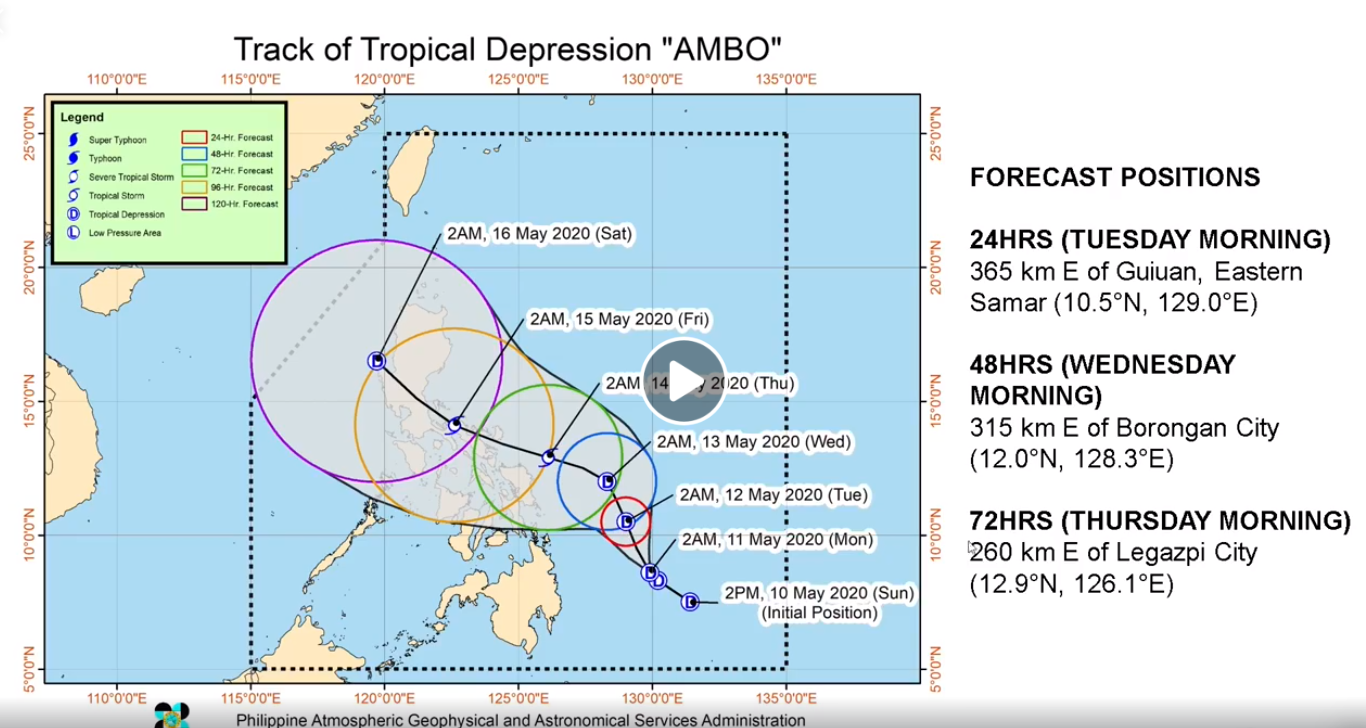 PAGASA: TD "Ambo" may intensify into tropical storm on Thursday