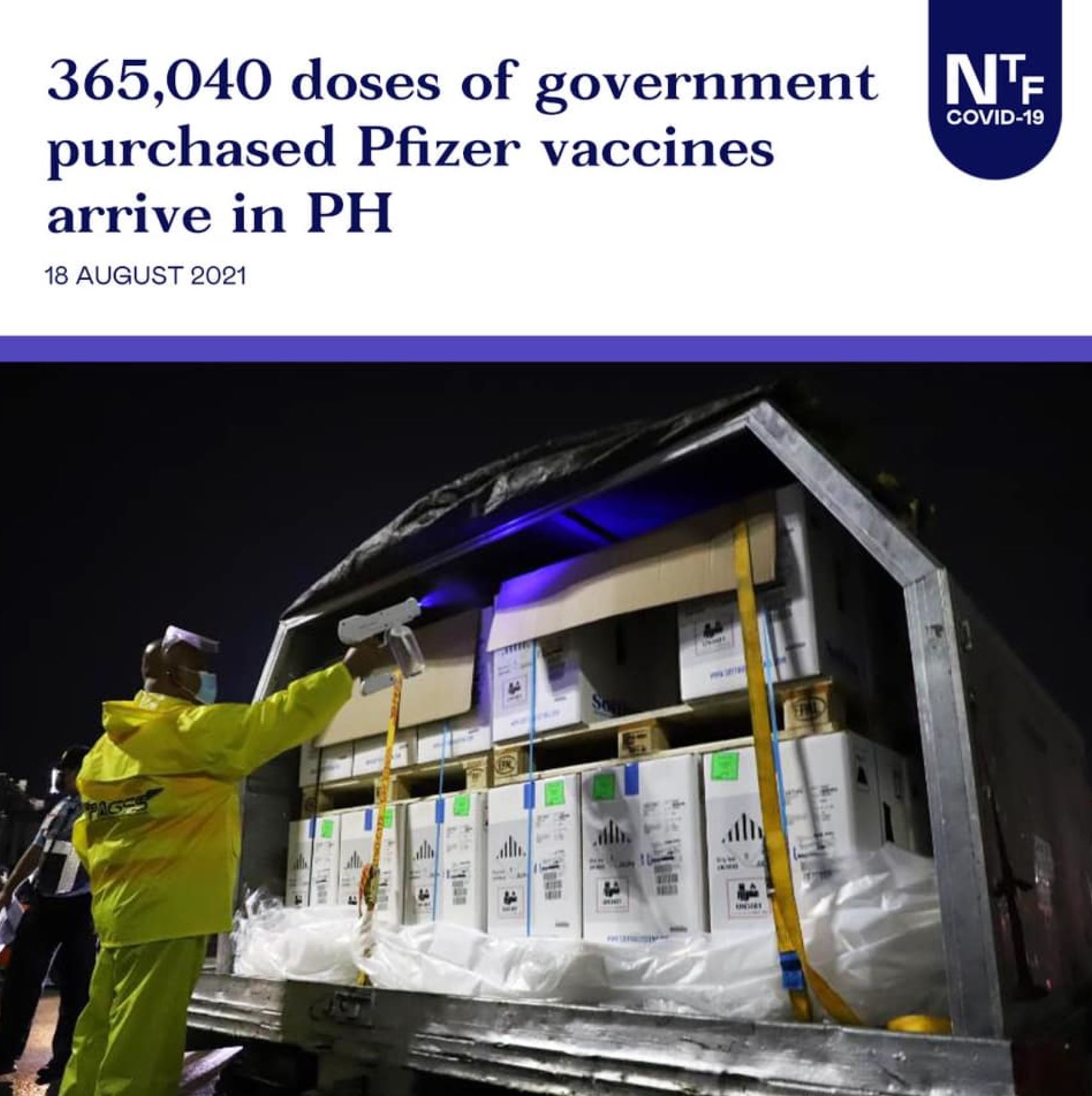3 million Sinovac doses, over 360k Pfizer doses arrive bringing total ...