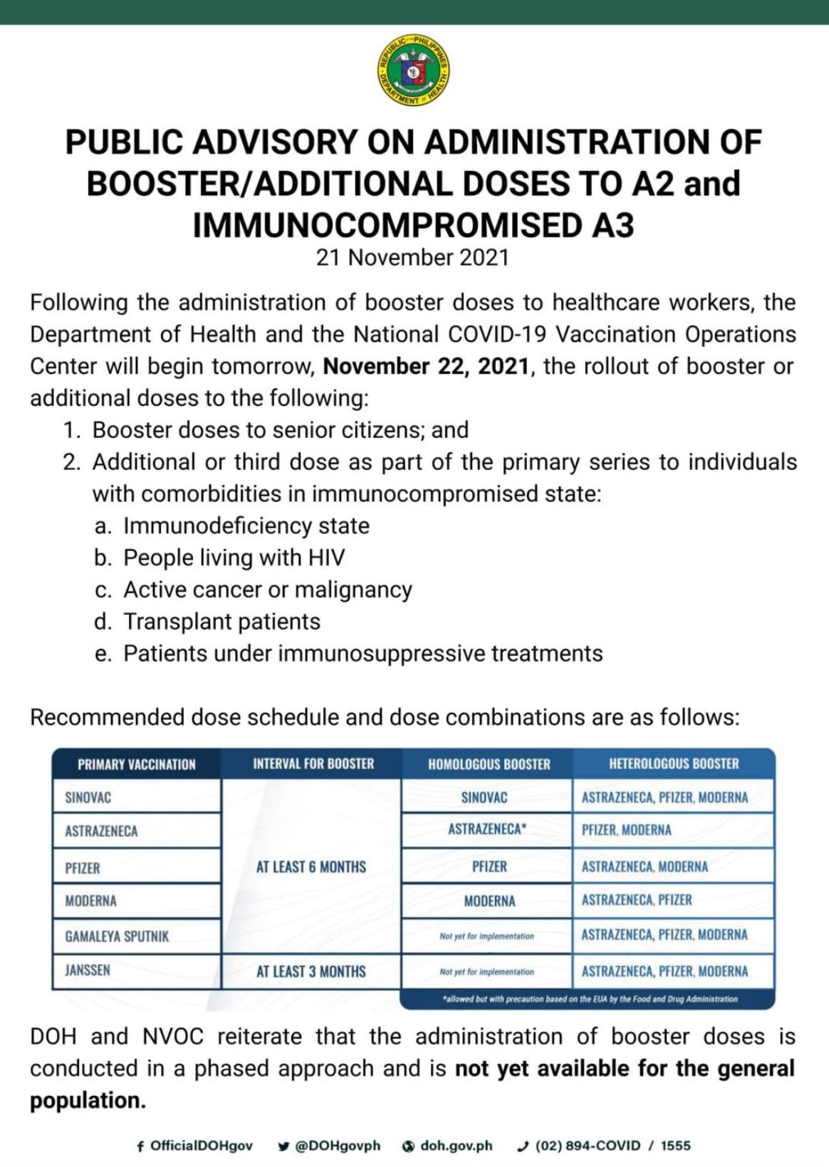 DOH starts giving Covid vaccine booster shots, add'l doses to seniors ...