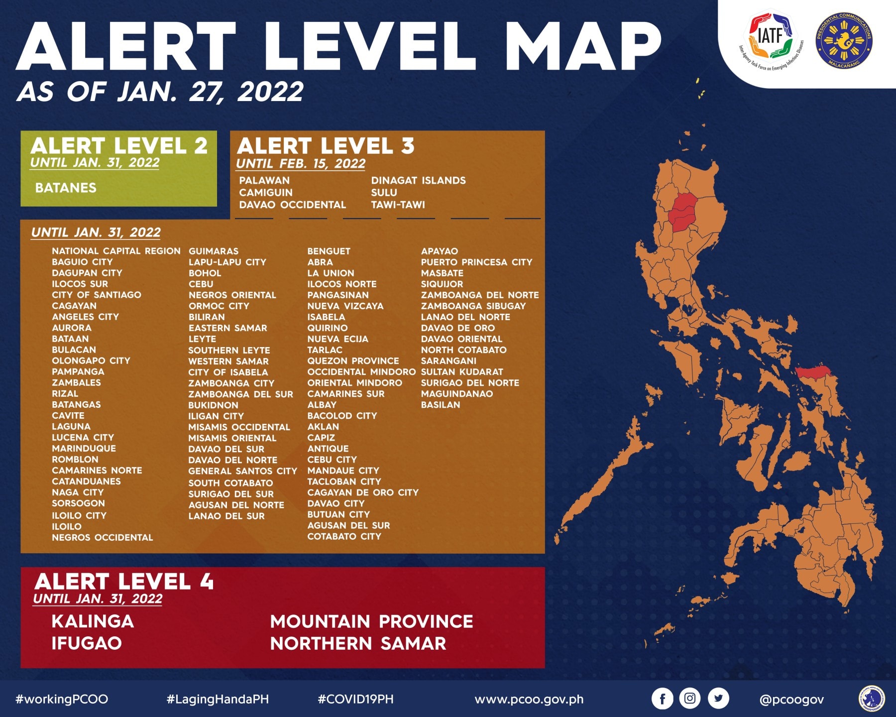 Palawan, Camiguin, Davao Occidental, Dinagat Islands, Tawi-Tawi, Sulu ...