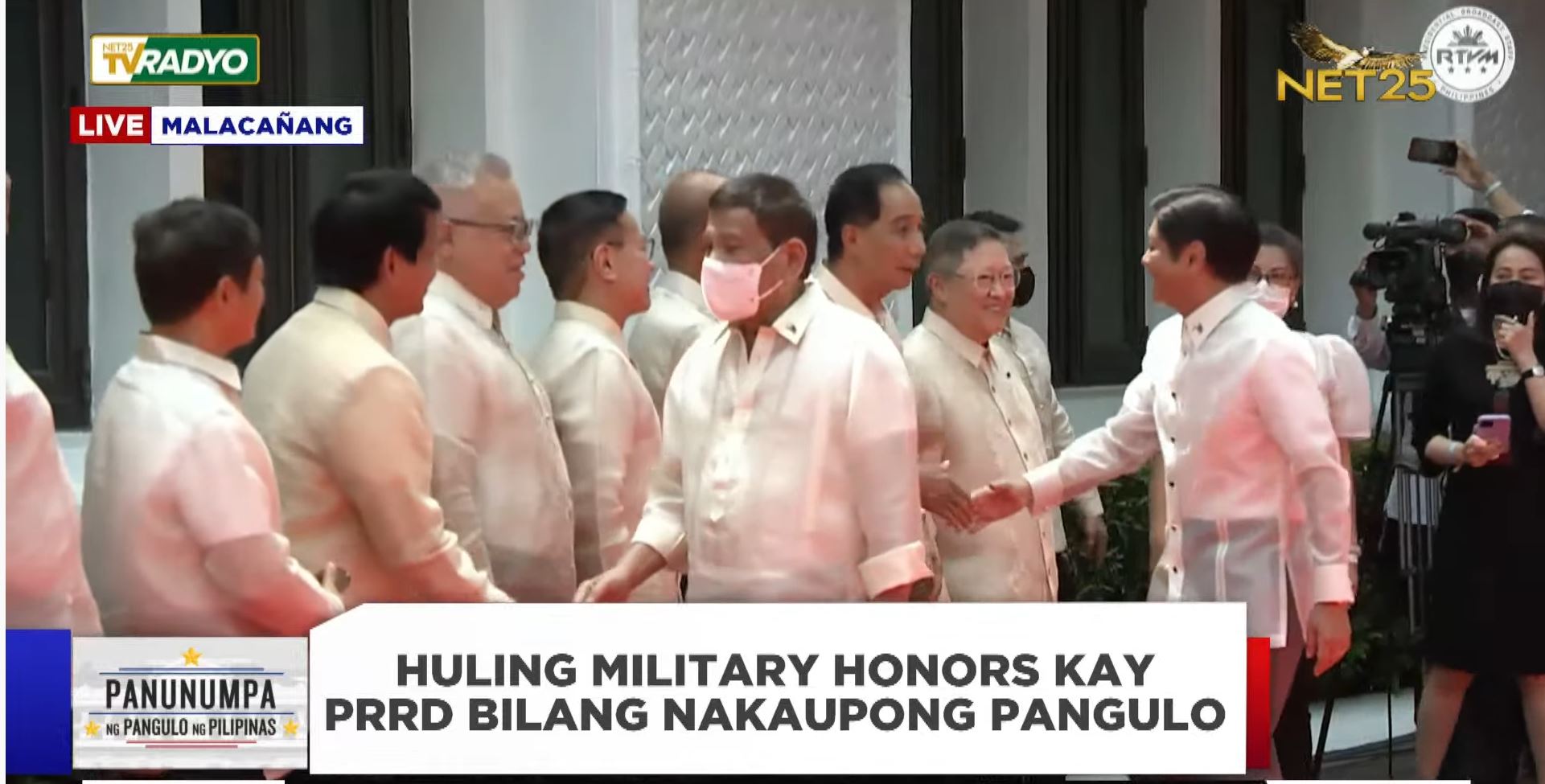 Historic moment: Marcos Jr welcomed at Palace by outgoing Pres. Duterte ...
