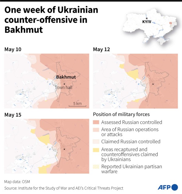 Ukraine claims Bakhmut gains, admits Russian progress