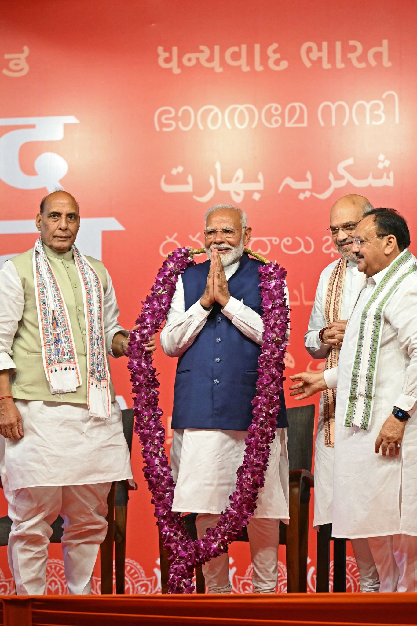 Modi celebrates victory in India vote, but falls short of landslide